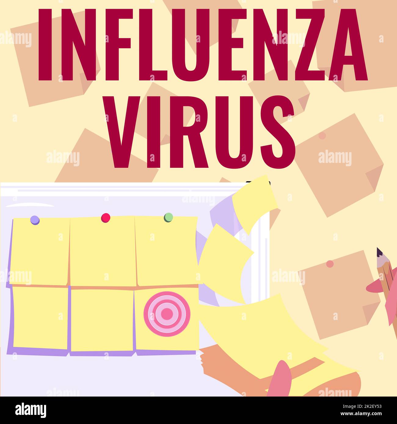 Conceptual display Influenza Virus. Concept meaning an infectious ...