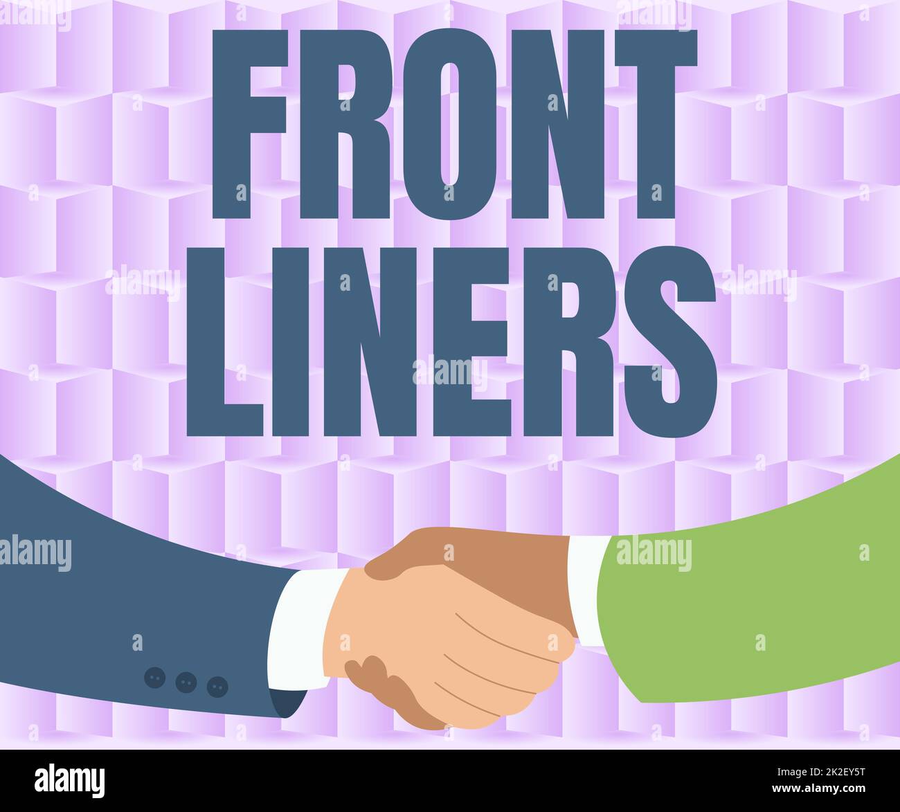 Inspiration showing sign Frontliners. Business concept most important ...