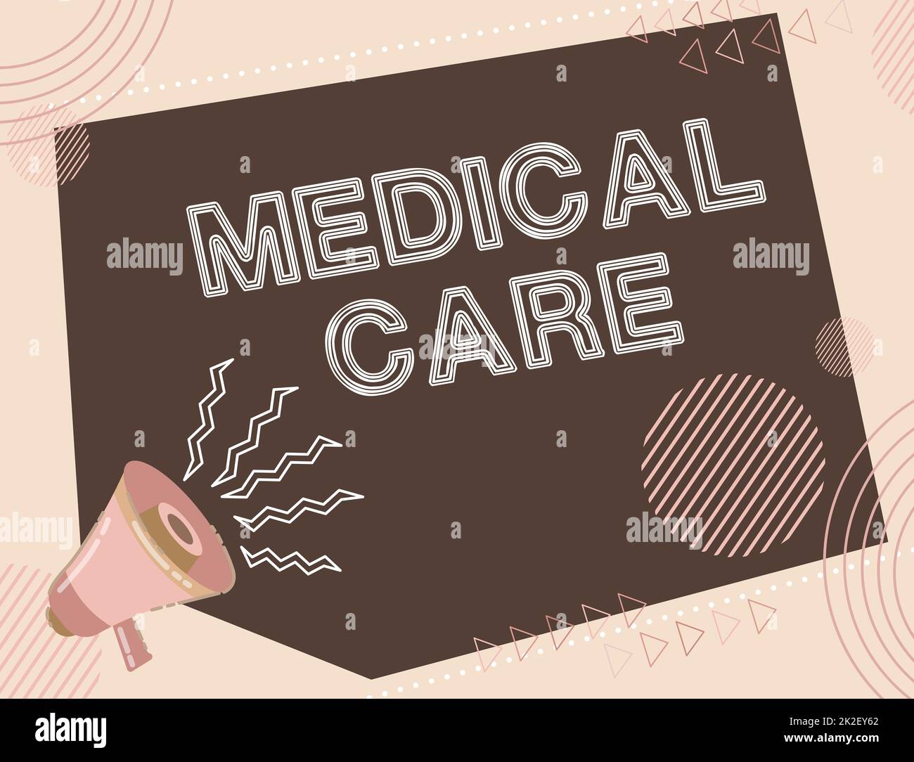 Sign displaying Medical Care. Word for services related to the ...