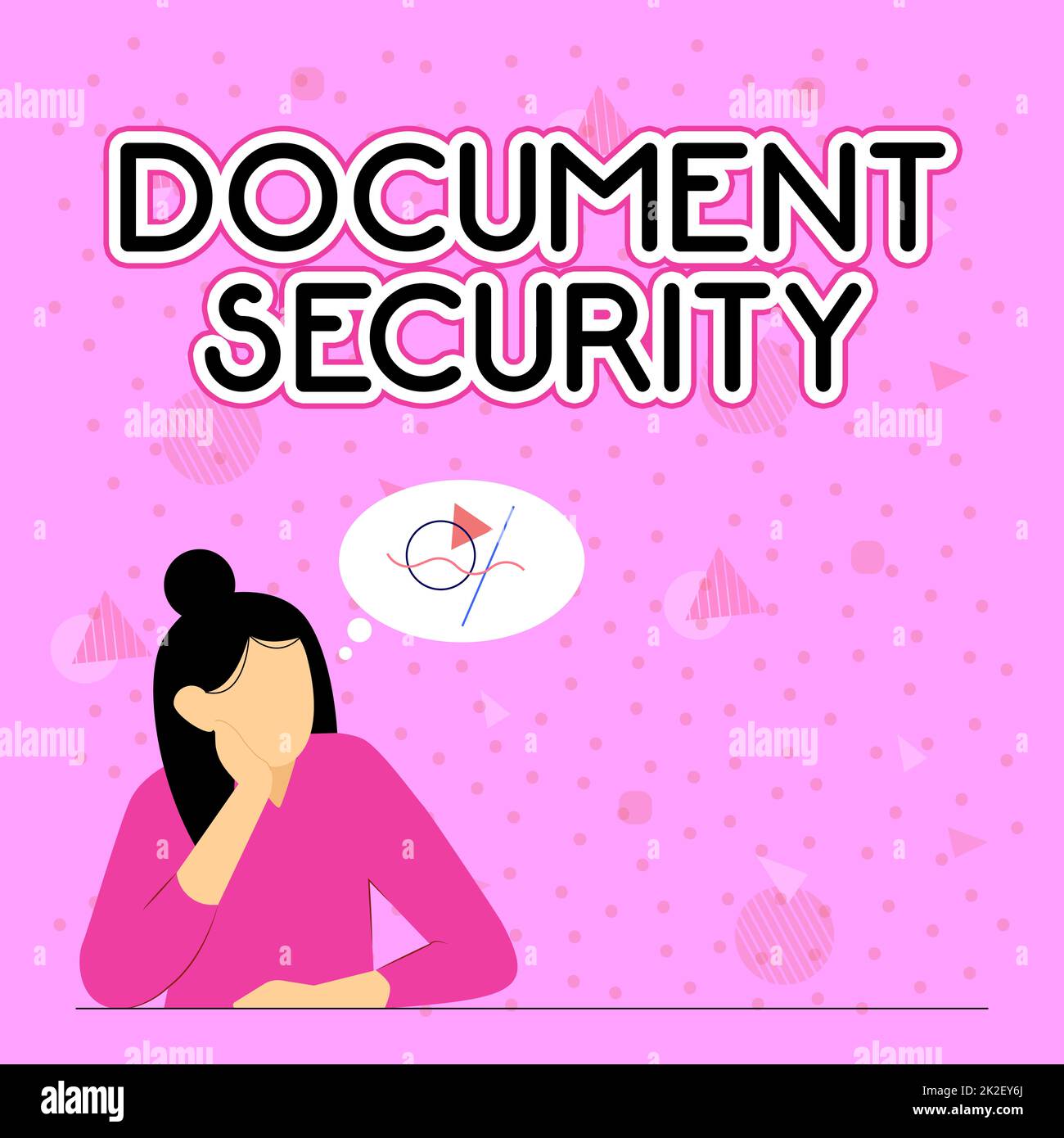 Hand writing sign Document Security. Concept meaning means in which ...