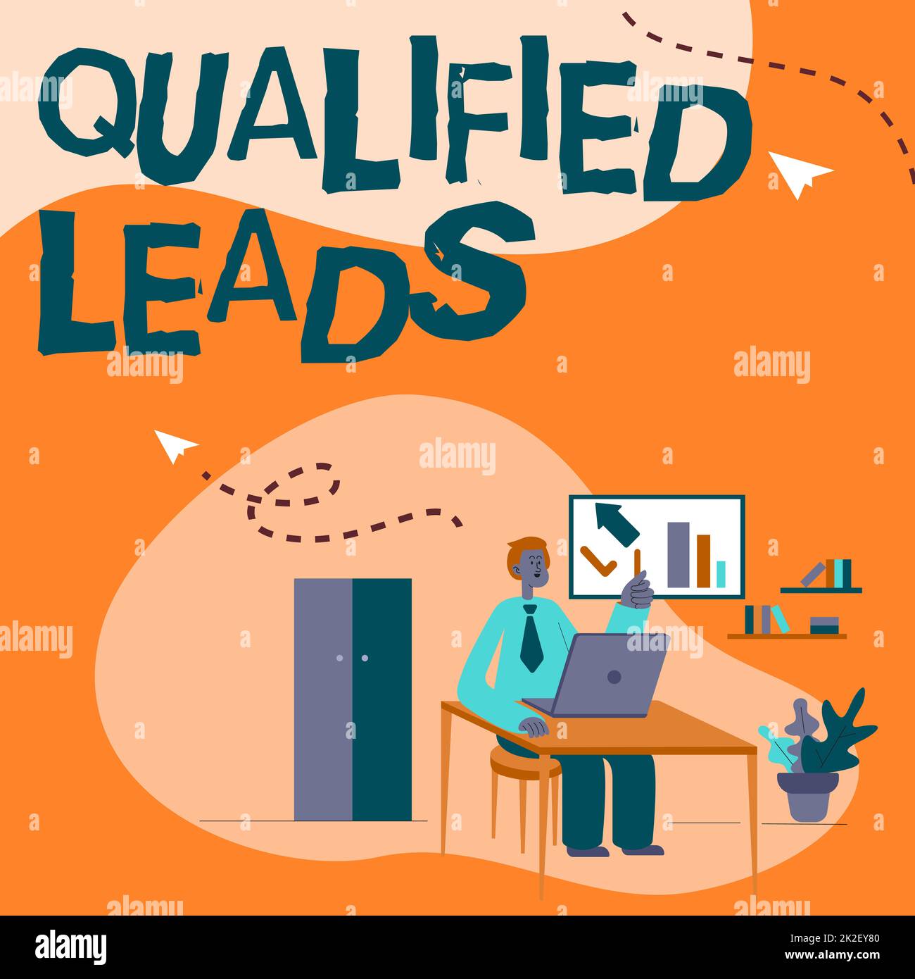 Writing displaying text Qualified Leads. Business showcase lead judged ...