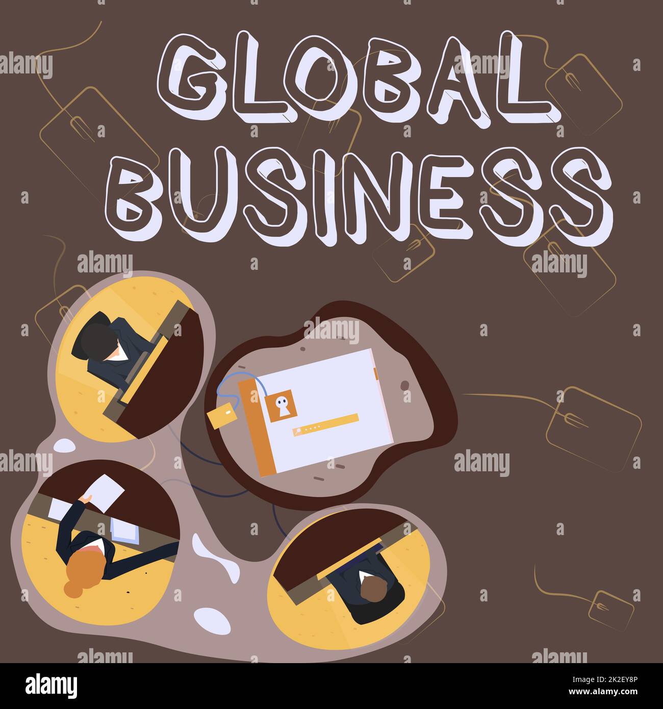 Conceptual caption Global Business. Business showcase Trade and ...