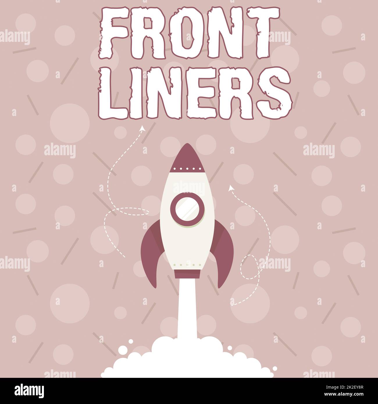 Text caption presenting Frontliners. Business showcase most important ...