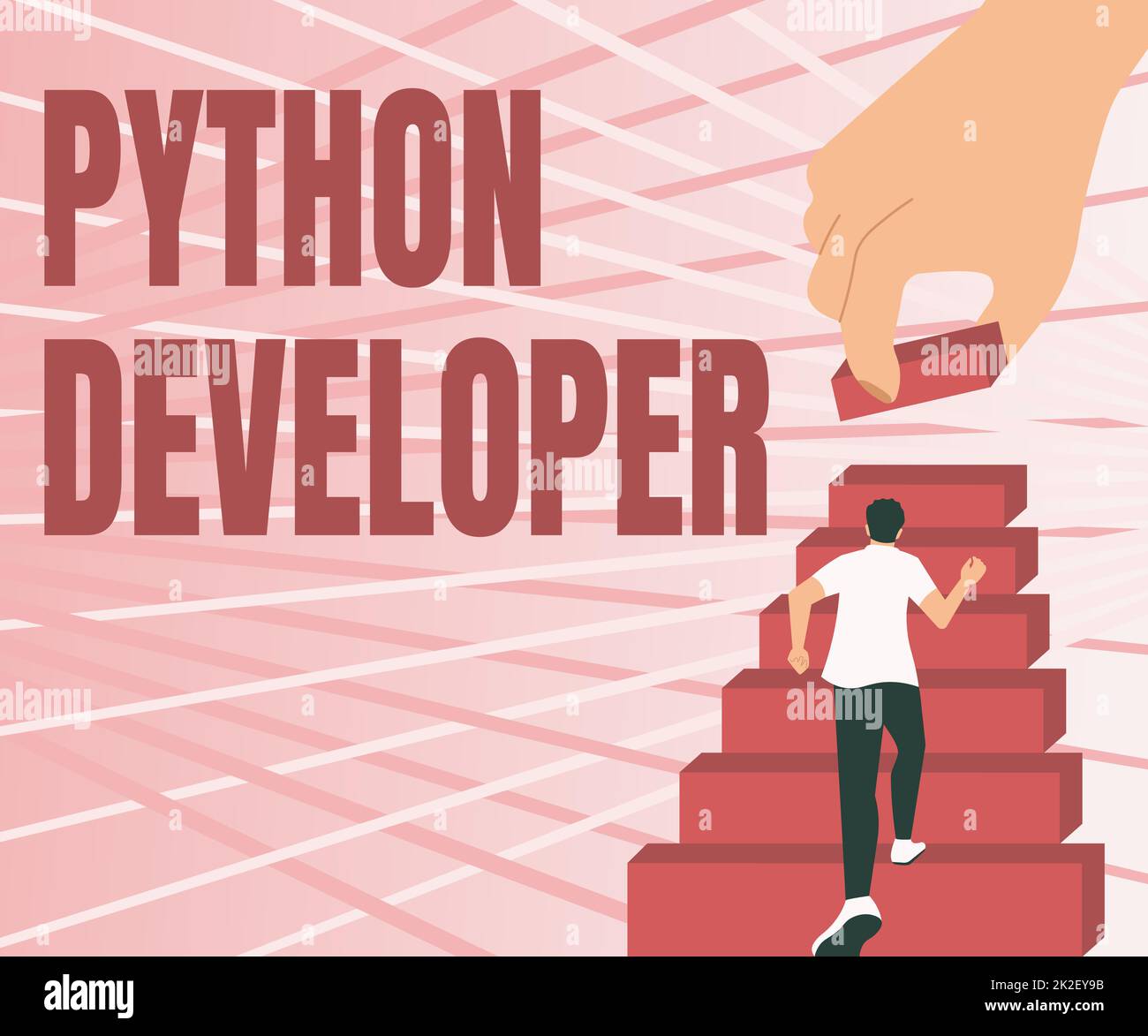 Sign displaying Python Developer. Business idea responsible for writing serverside web ...