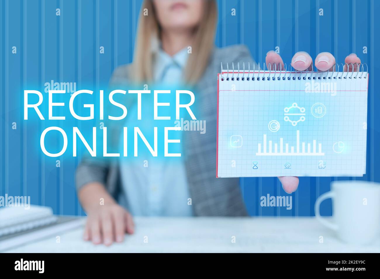 Text sign showing Register Online. Business showcase official list or ...