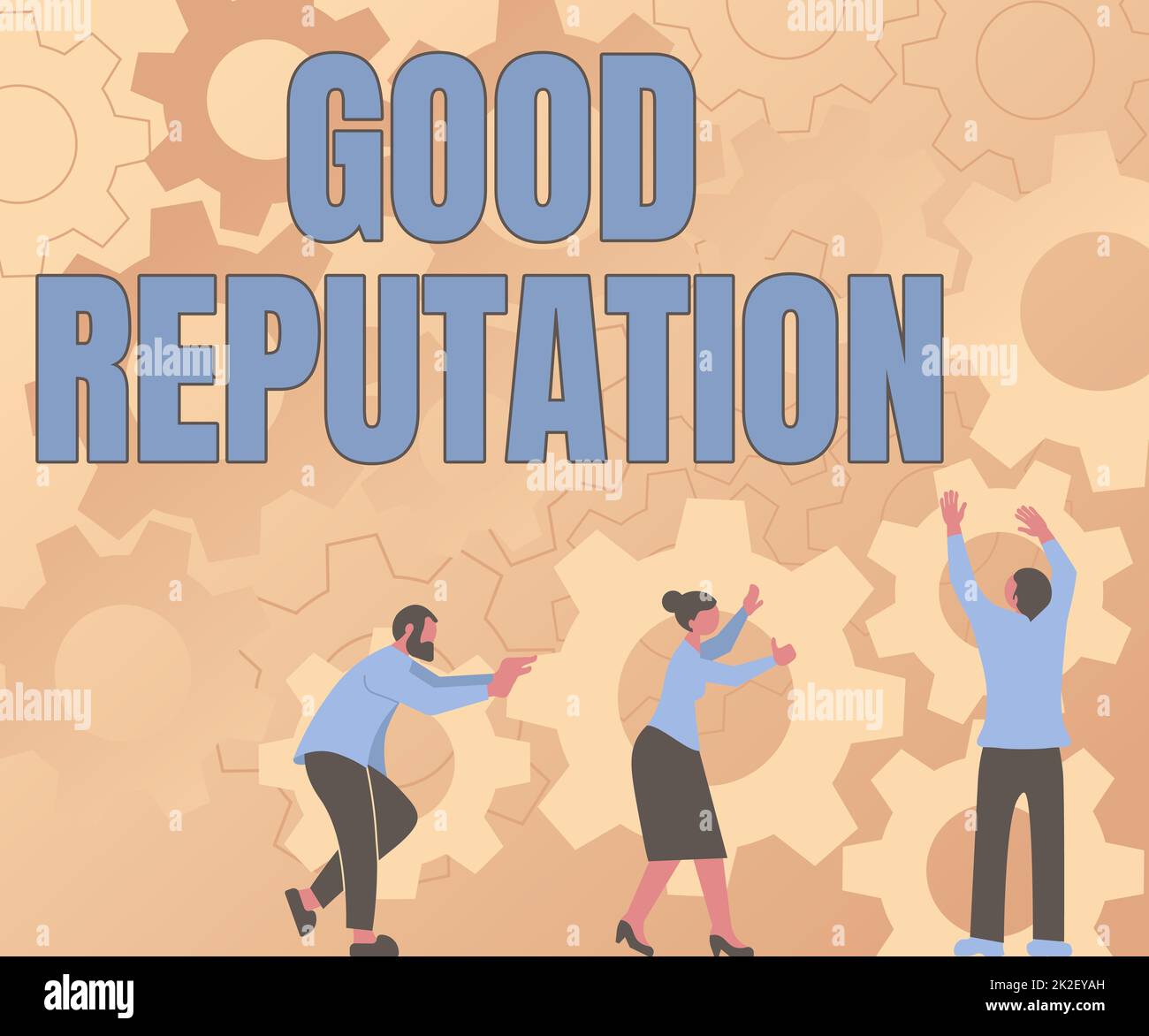 Inspiration showing sign Good Reputation. Business showcase customer ...