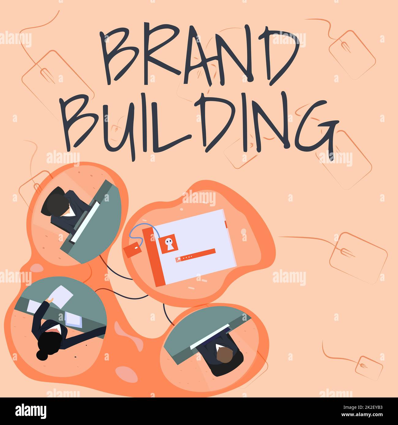 Sign displaying Brand Building. Business overview Generating awareness ...