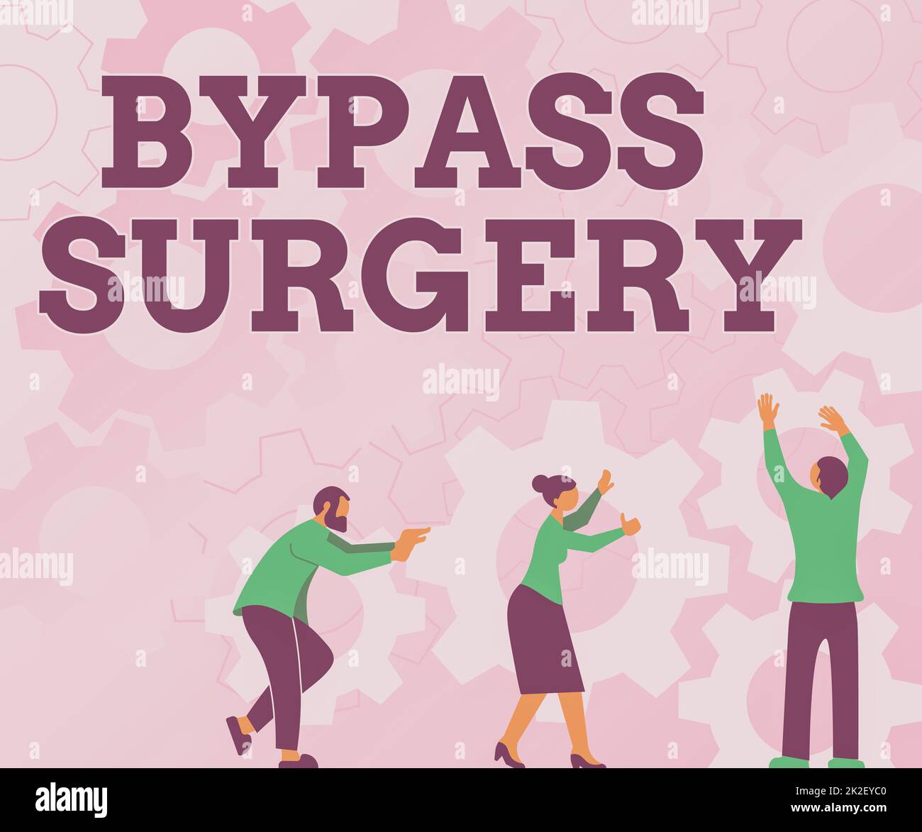 Text sign showing Bypass Surgery. Internet Concept type of surgery that ...