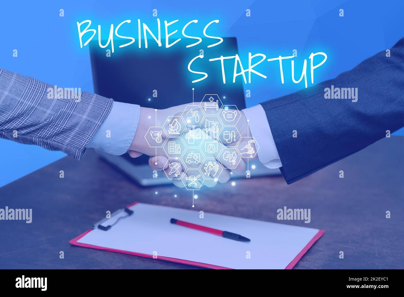 Conceptual Caption Business Start Up Internet Concept Putting Up New Commerce Venture Fresh