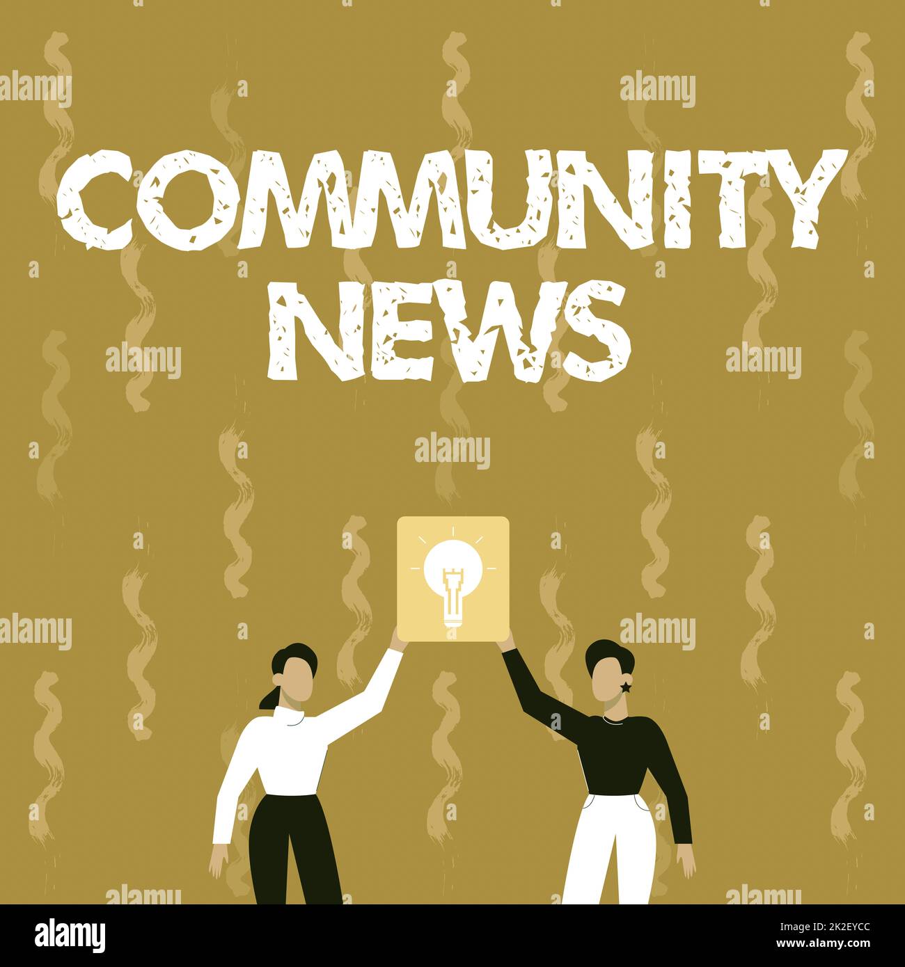 Conceptual caption Community News. Business approach news coverage that ...