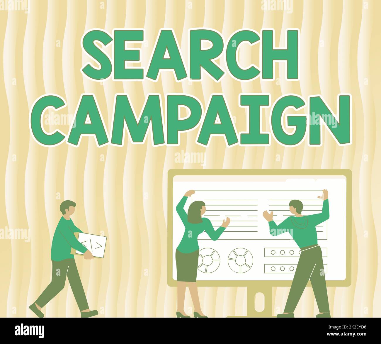 Conceptual caption Search Campaign. Business idea method of placing ...