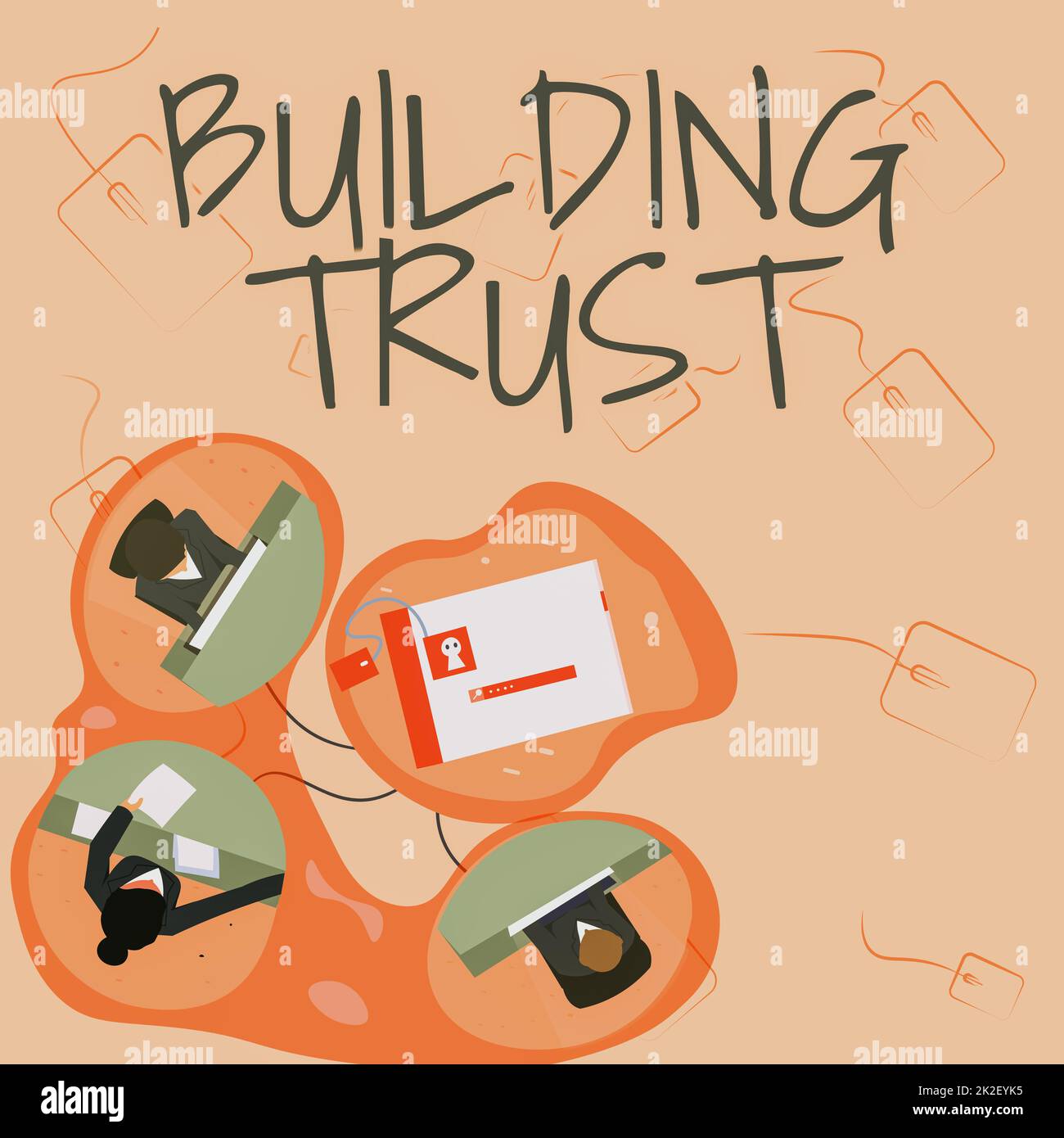 Conceptual display Building Trust. Business idea activity of emerging ...