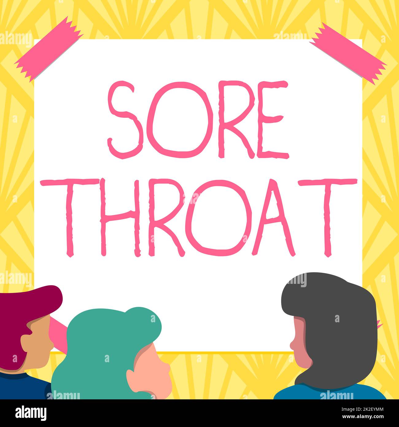 Sign displaying Sore Throat. Business idea Inflammation ot the pharynx ...
