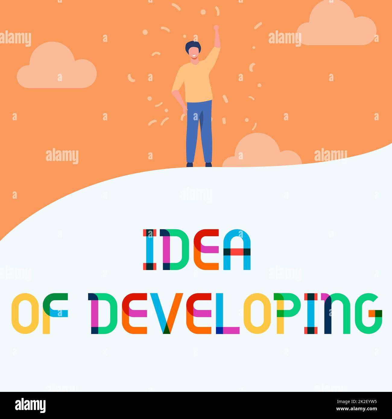 Text sign showing Idea Of Developing. Business showcase Startup launch ...