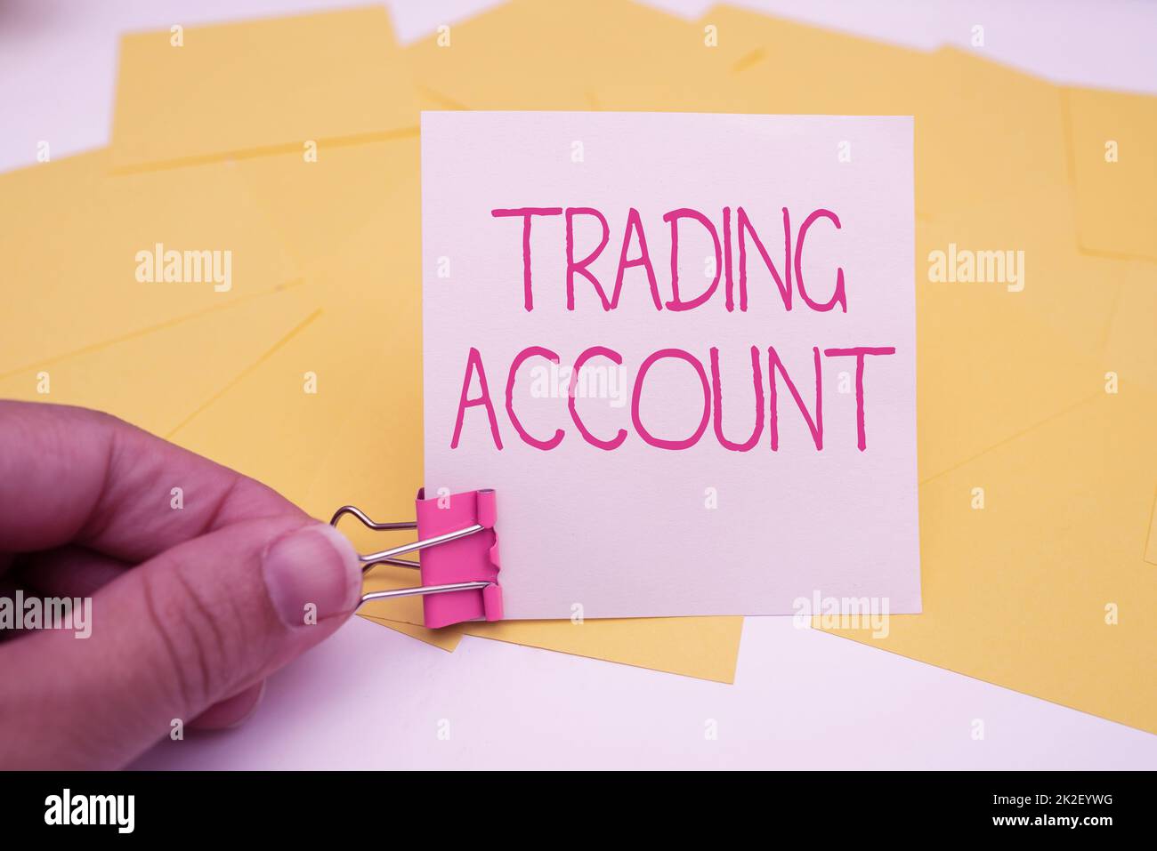 Conceptual display Trading Account. Business approach investment ...