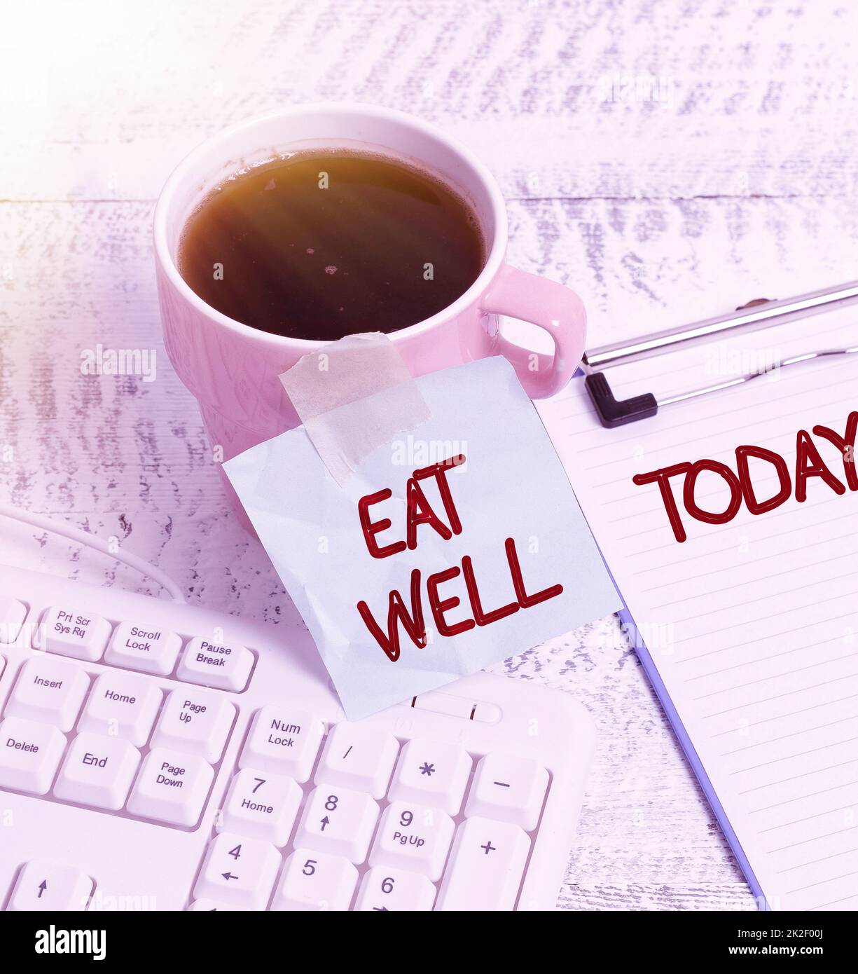 Inspiration showing sign Eat Well. Conceptual photo Practice of eating ...