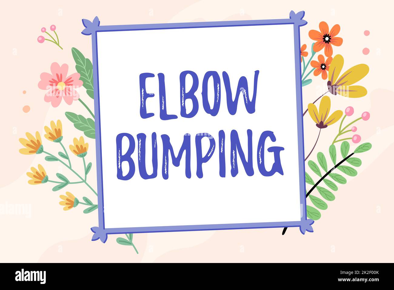 Handwriting text Elbow Bumping. Word Written on newlytrended handshake ...