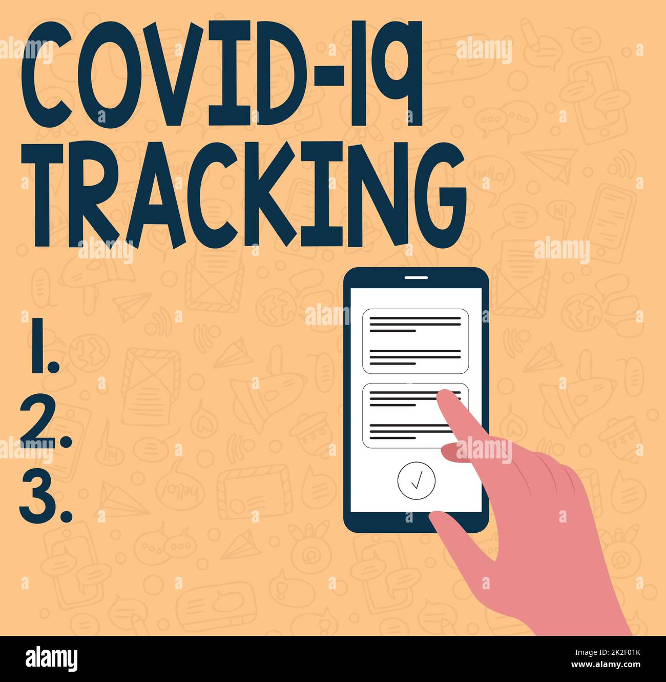 Text showing inspiration Covid 19 Tracking. Internet Concept ...