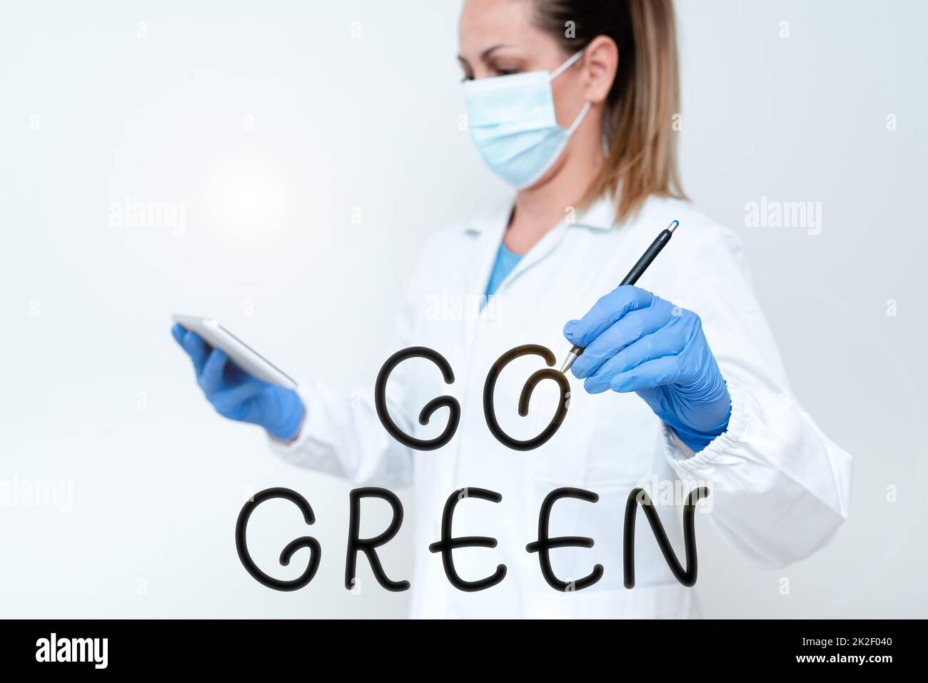 Inspiration showing sign Go Green. Business approach making more ...