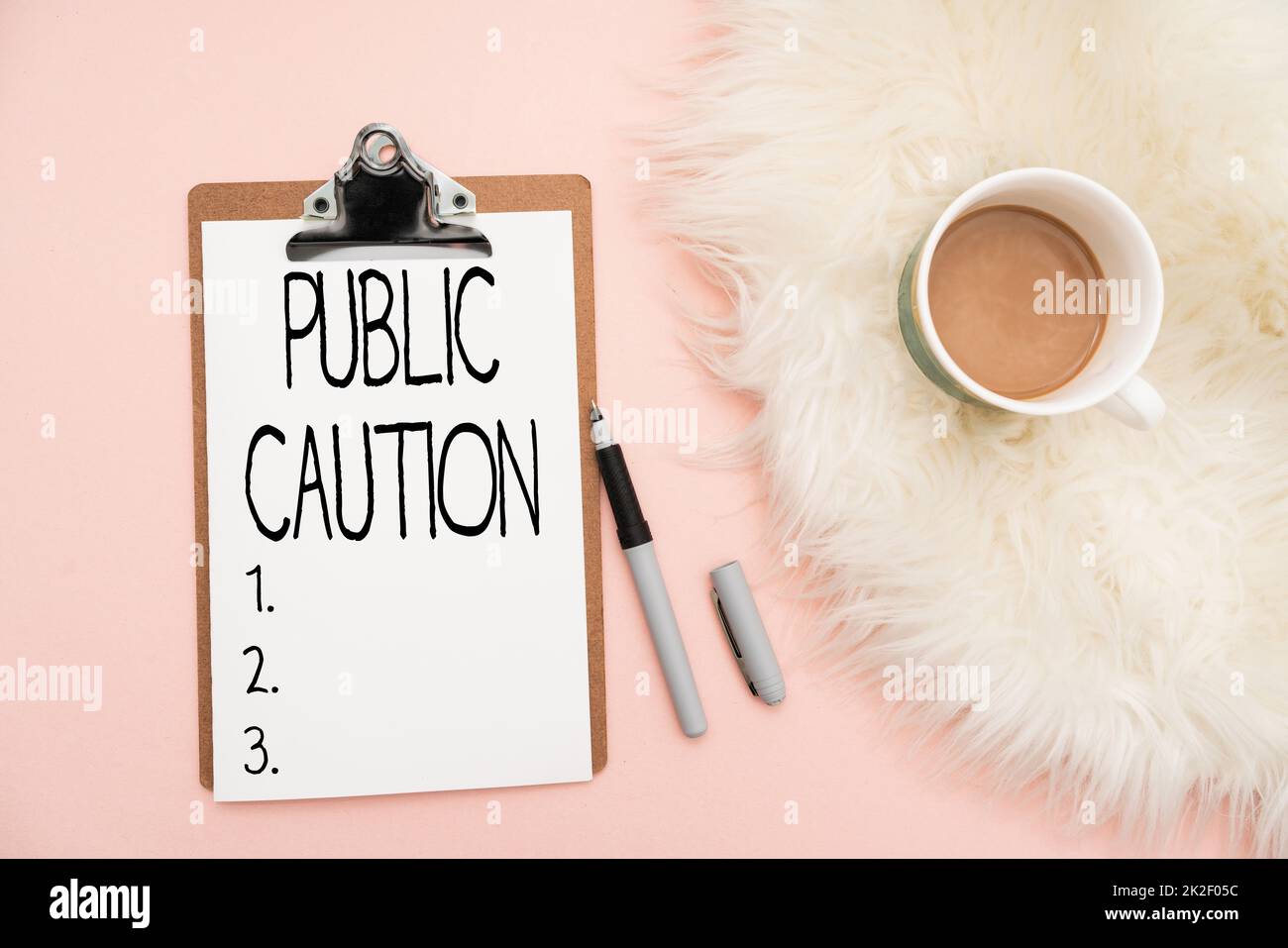 Writing displaying text Public Caution. Conceptual photo formal warning ...