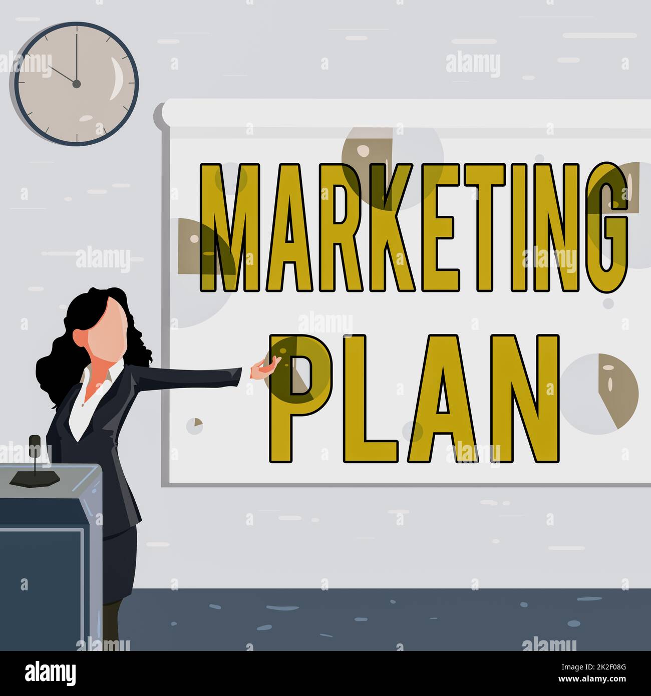 Hand writing sign Marketing Plan. Business approach Comprehensive ...