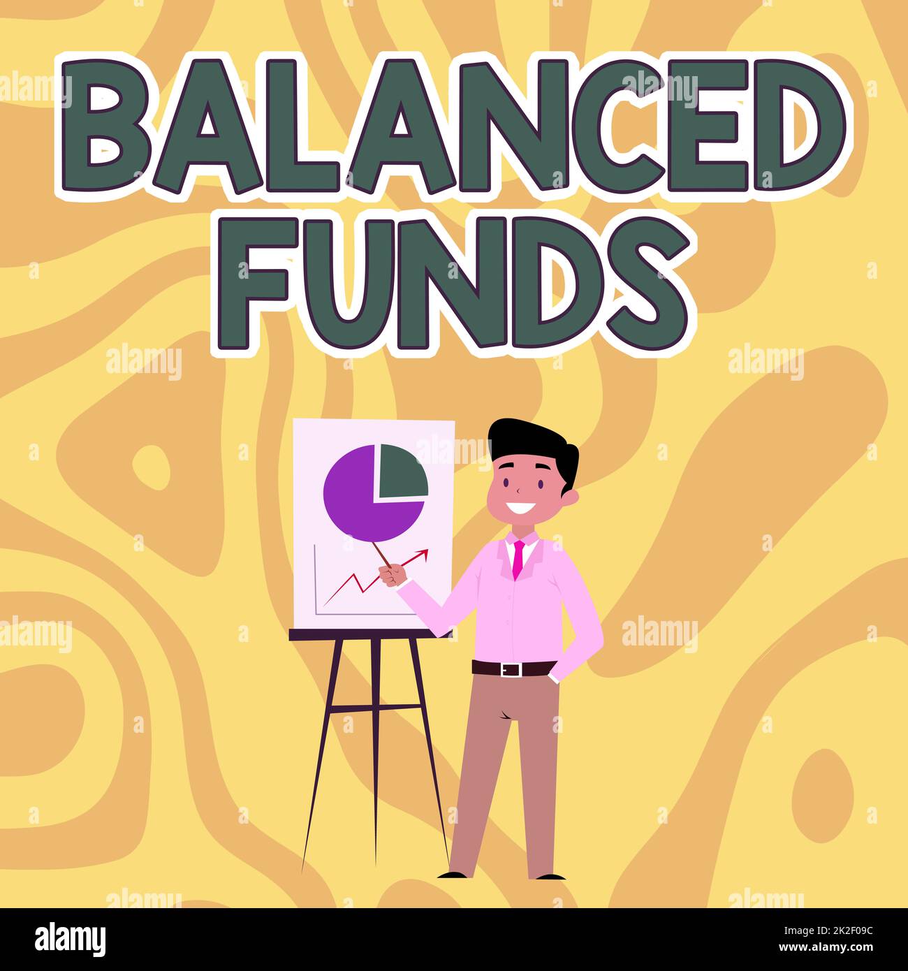 Sign displaying Balanced Funds. Word Written on hybrid mutual fund that ...