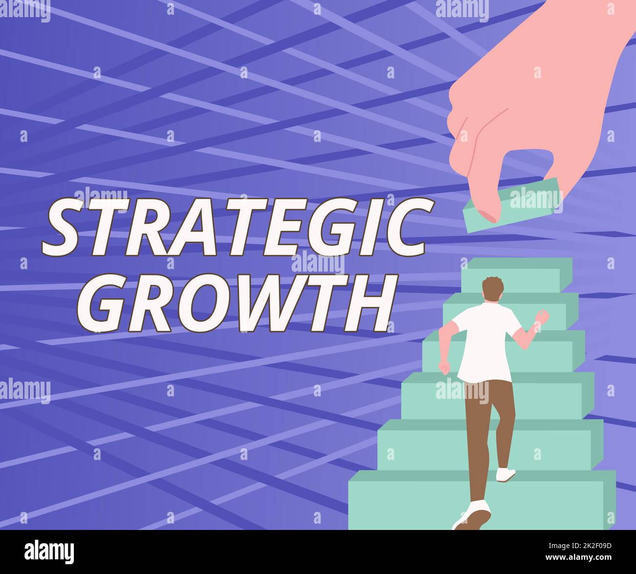 Text caption presenting Strategic Growth. Conceptual photo create plan ...