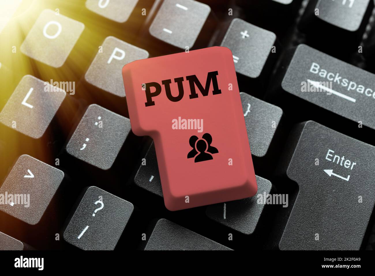 Text caption presenting Pum. Conceptual photo unwanted change that can ...