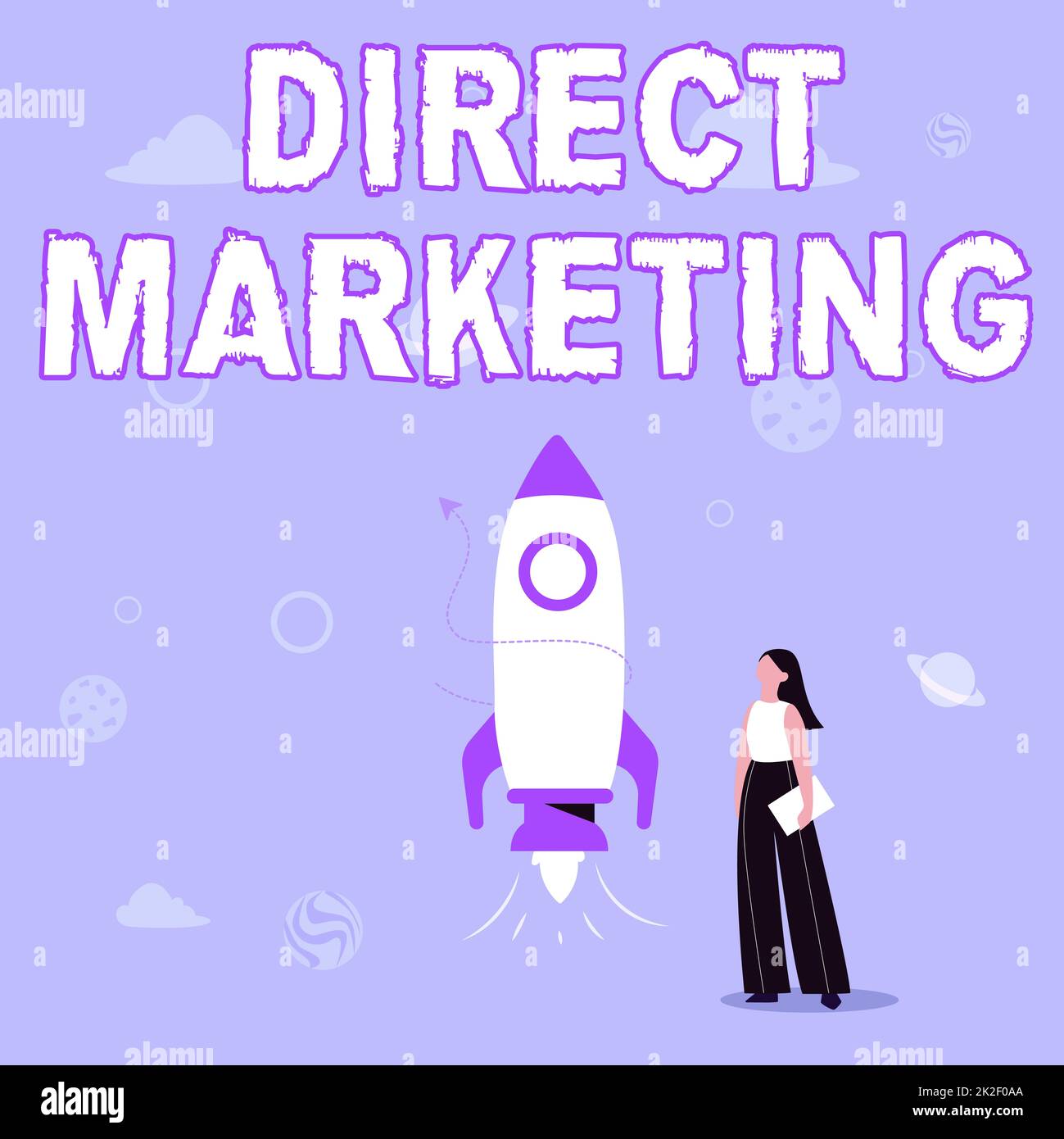 Text showing inspiration Direct Marketing. Word Written on business of ...