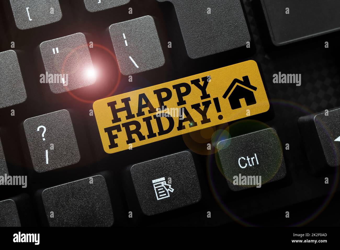 Text caption presenting Happy Friday. Business idea celebration of a ...