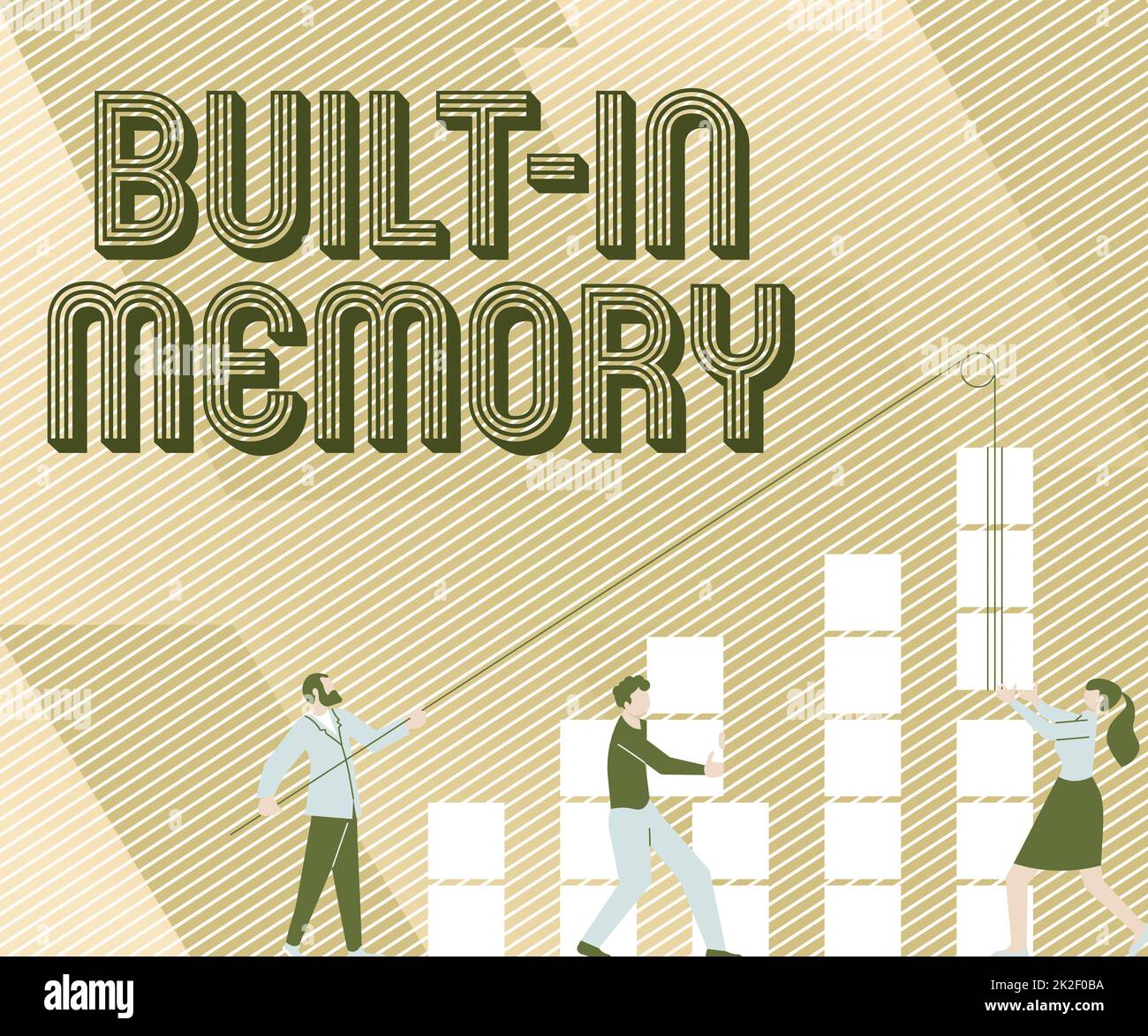 Writing displaying text Built In Memory. Conceptual photo device or ...
