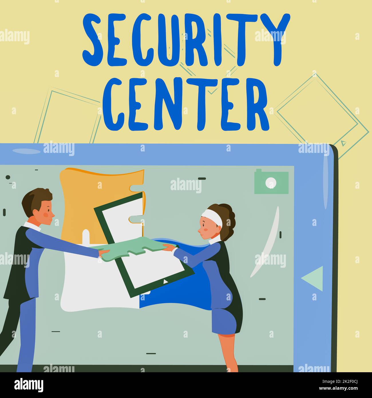 Hand writing sign Security Center. Word for centralized unit that deals ...