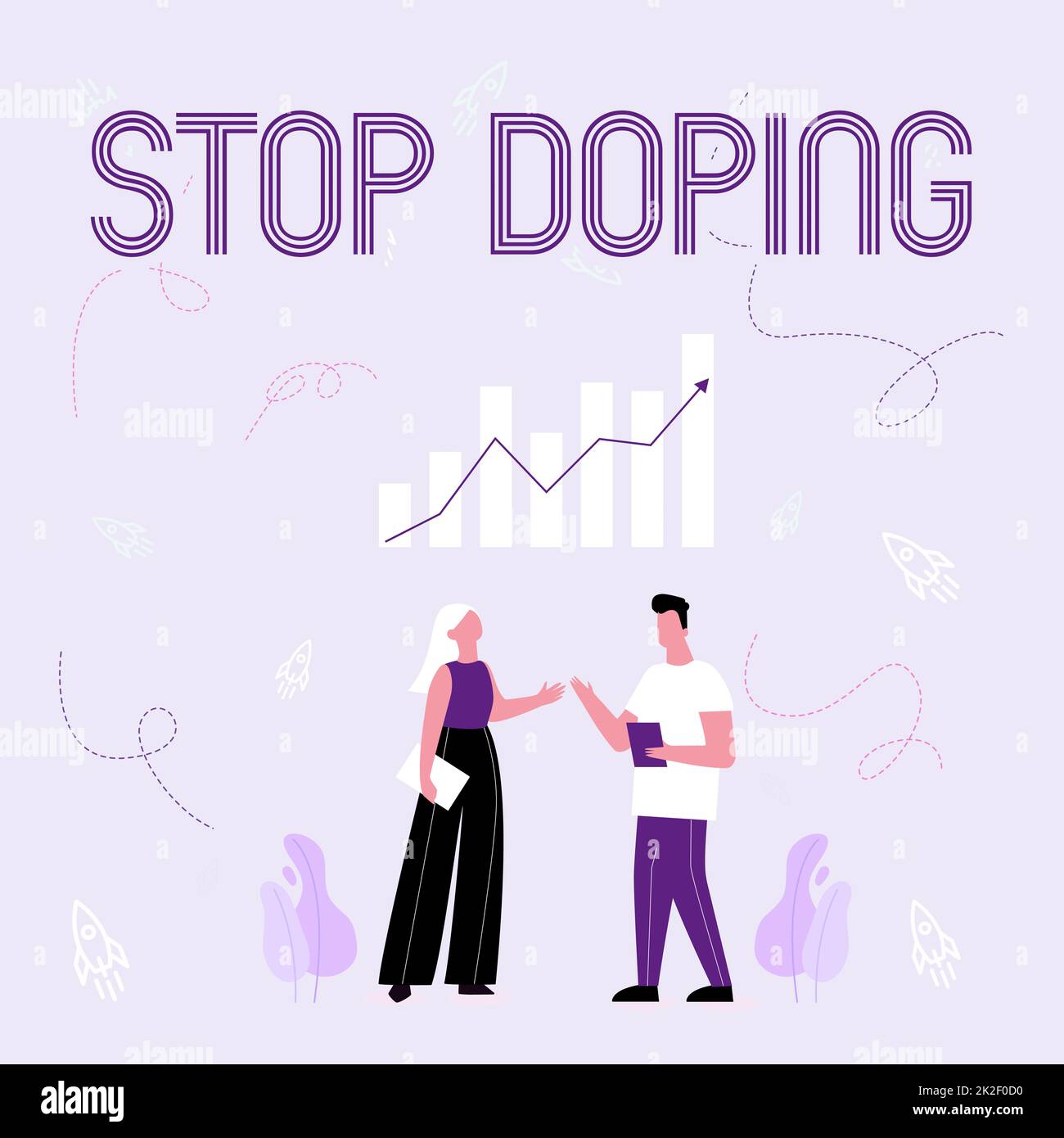 Sign displaying Stop Doping. Business concept do not use use banned ...