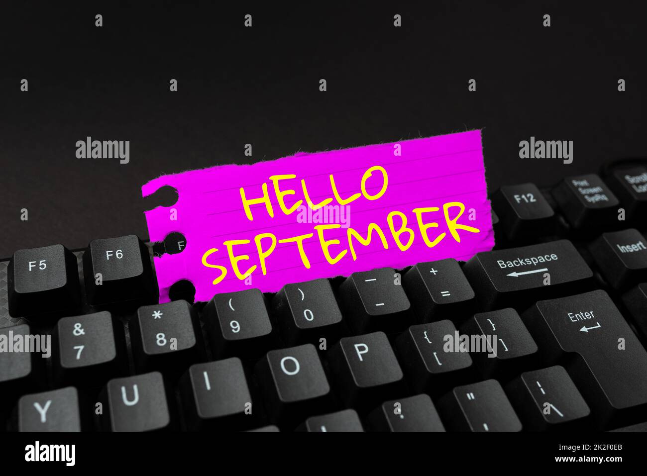 Text showing inspiration Hello September. Word for greeting used in ...