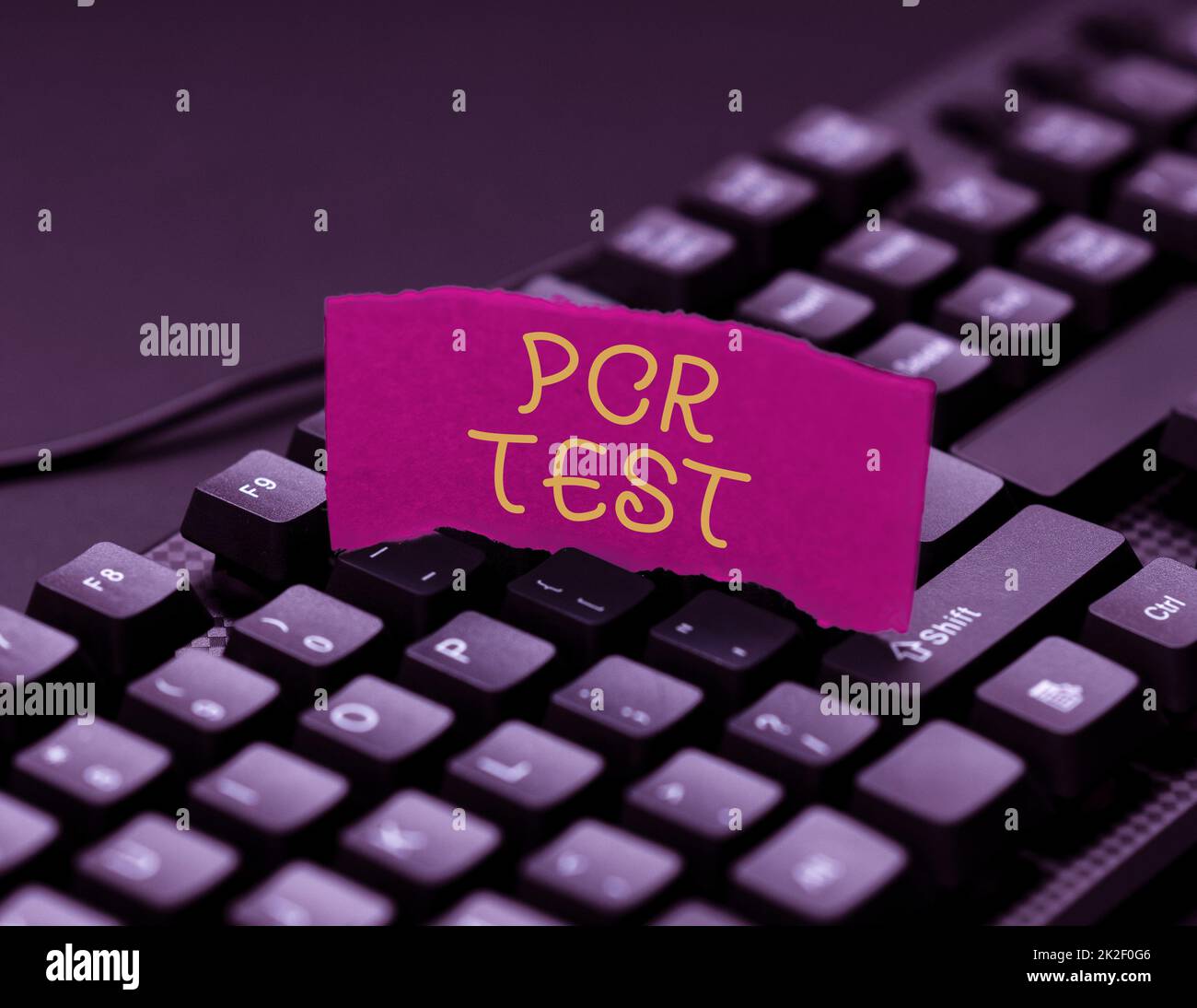 Handwriting text Pcr Test. Internet Concept qualitative detection of ...