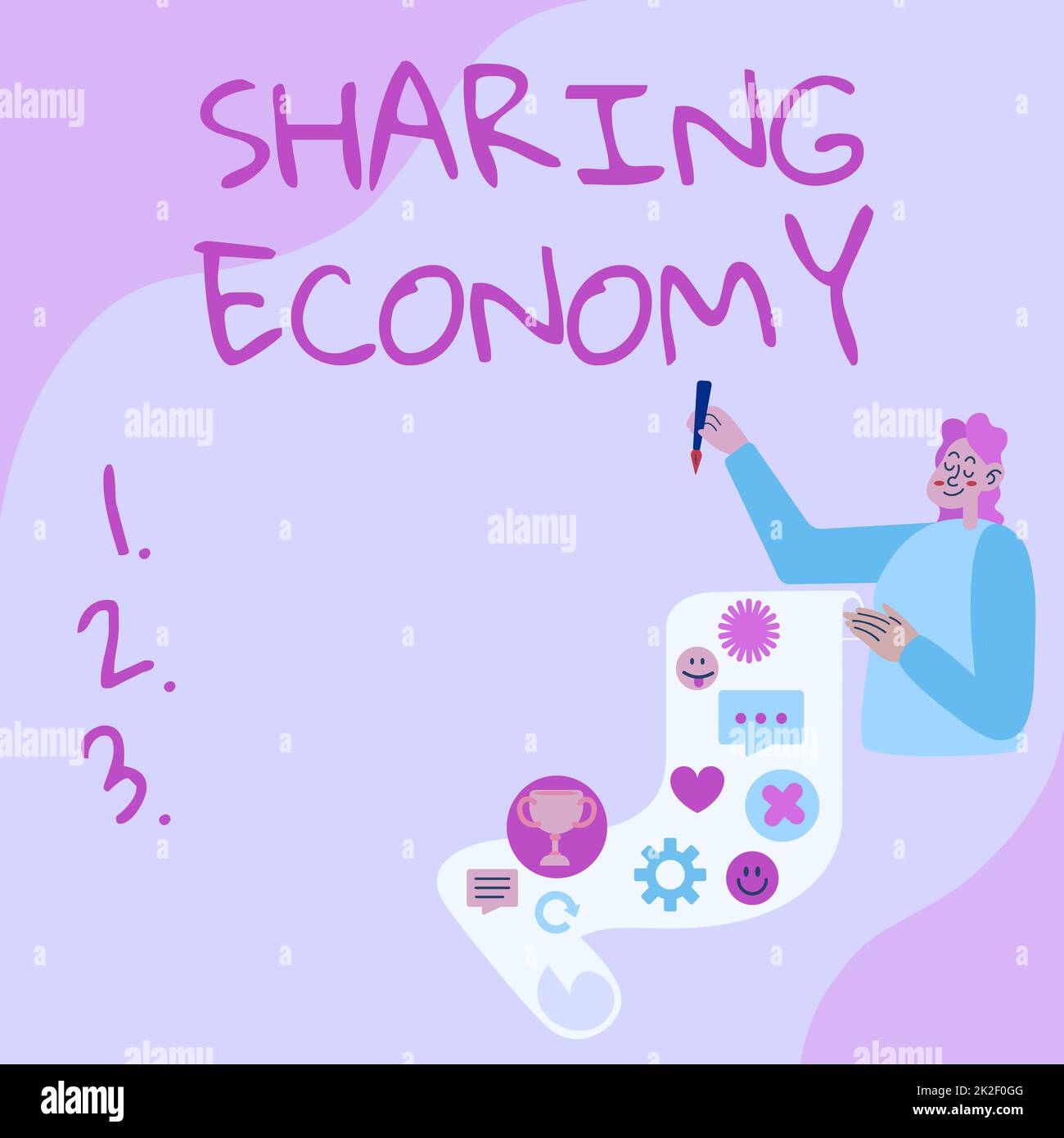 Conceptual display Sharing Economy. Business idea economic model based ...