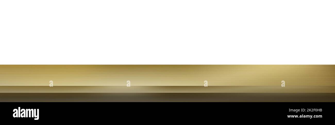 Metallic golden table for background, advertising product display space ...