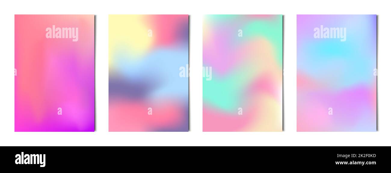 Set of 4 pcs abstract light gradient backgrounds, templates for ...