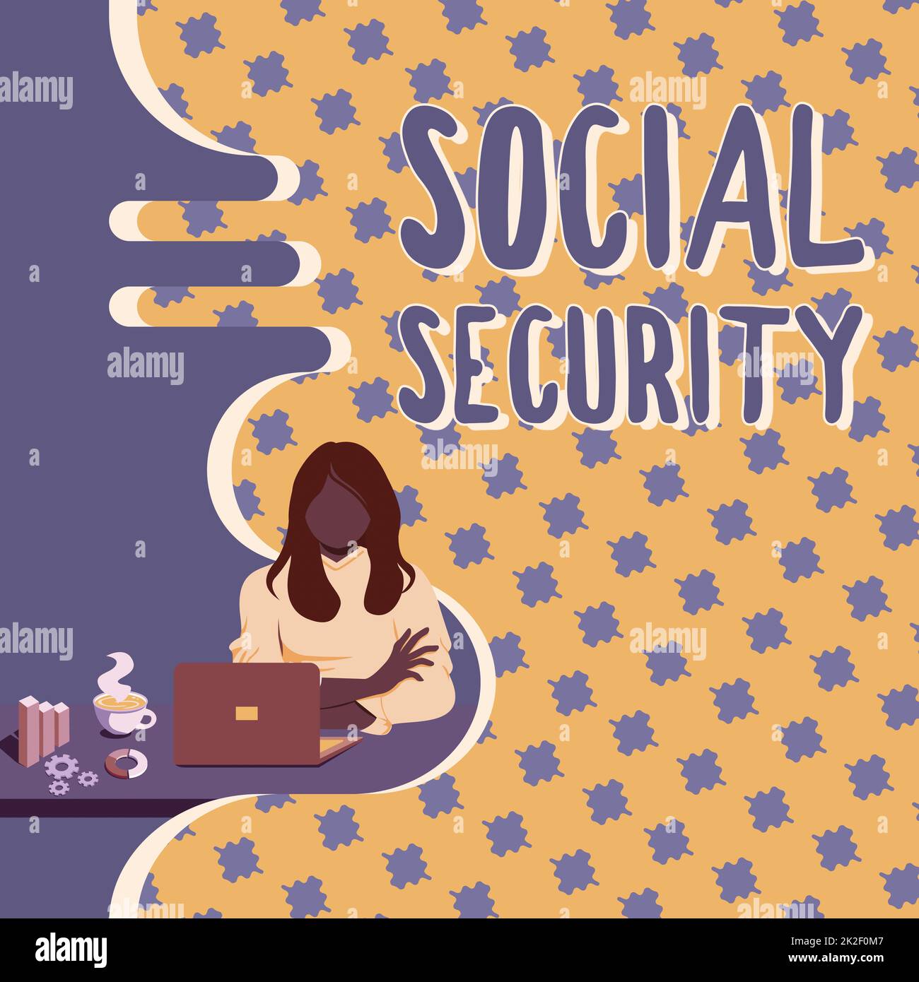 Writing Displaying Text Social Security Business Approach Assistance From State Showing With