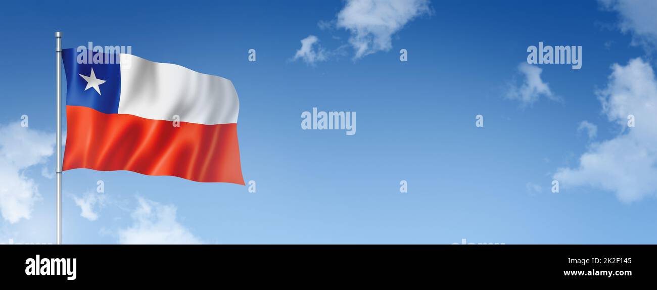 Chile national flag waving isolated hi-res stock photography and images ...
