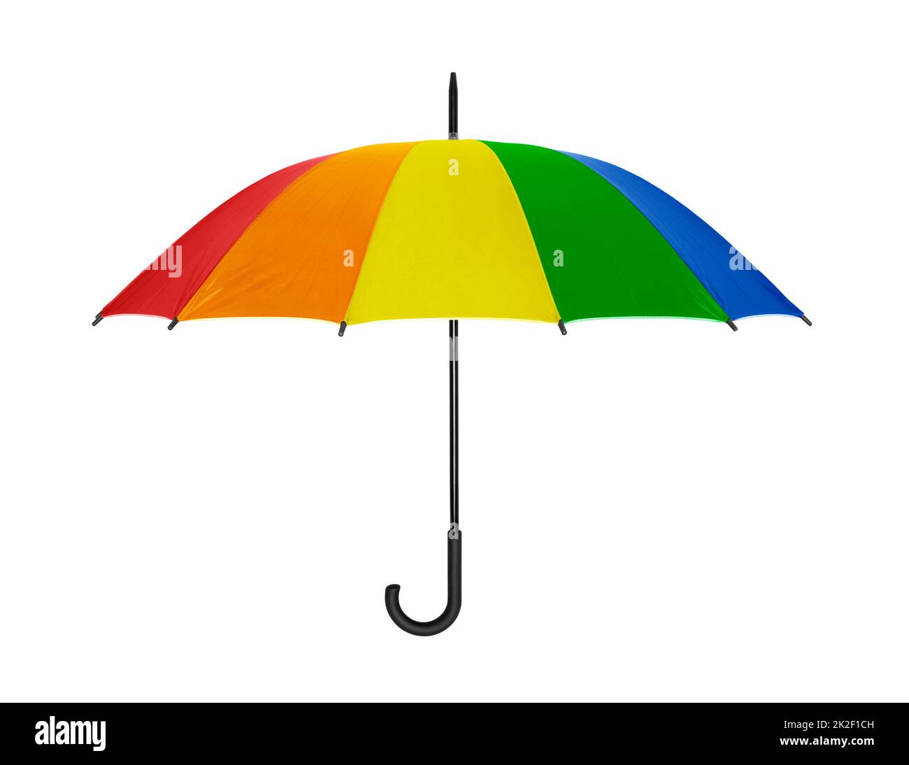 Open colorful umbrella isolated on white with clipping path Stock Photo ...