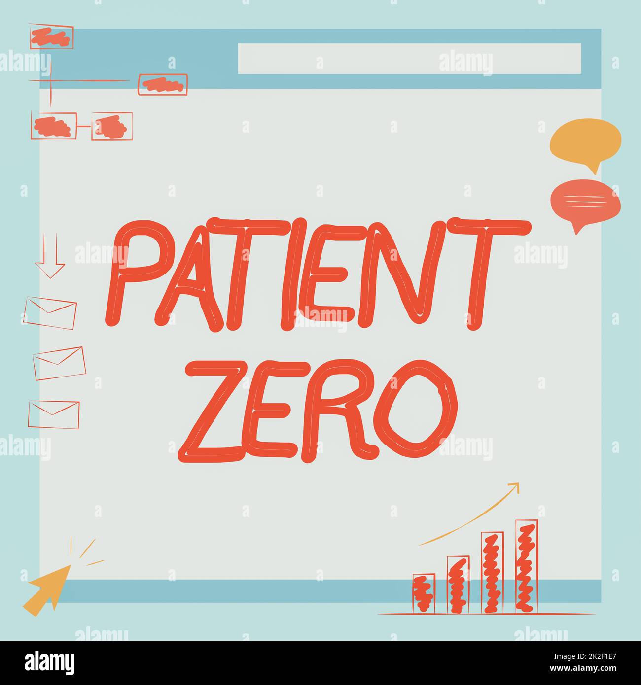 Handwriting text Patient Zero. Business idea primary disease carrier of ...