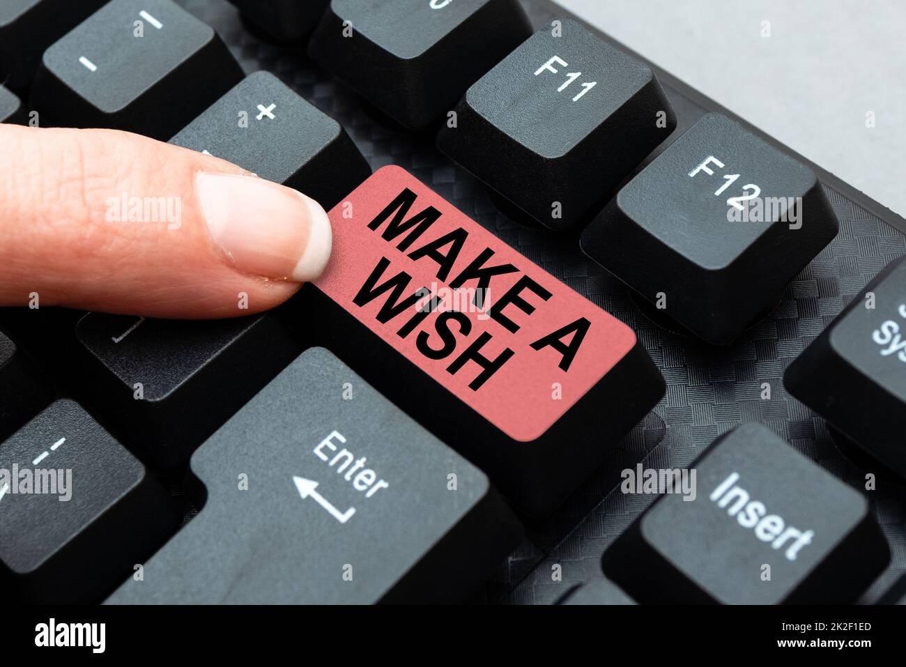 Conceptual caption Make A Wish. Word Written on to desire a situation ...