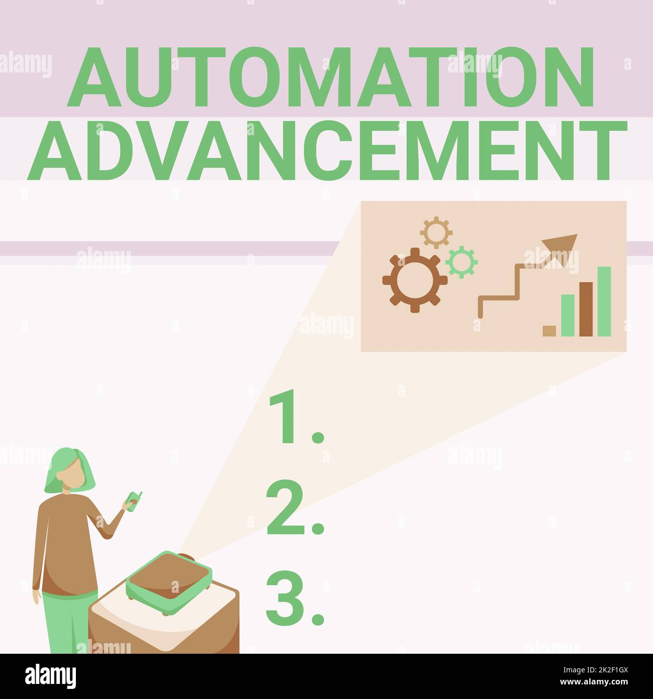 Text caption presenting Automation Advancement. Conceptual photo ...