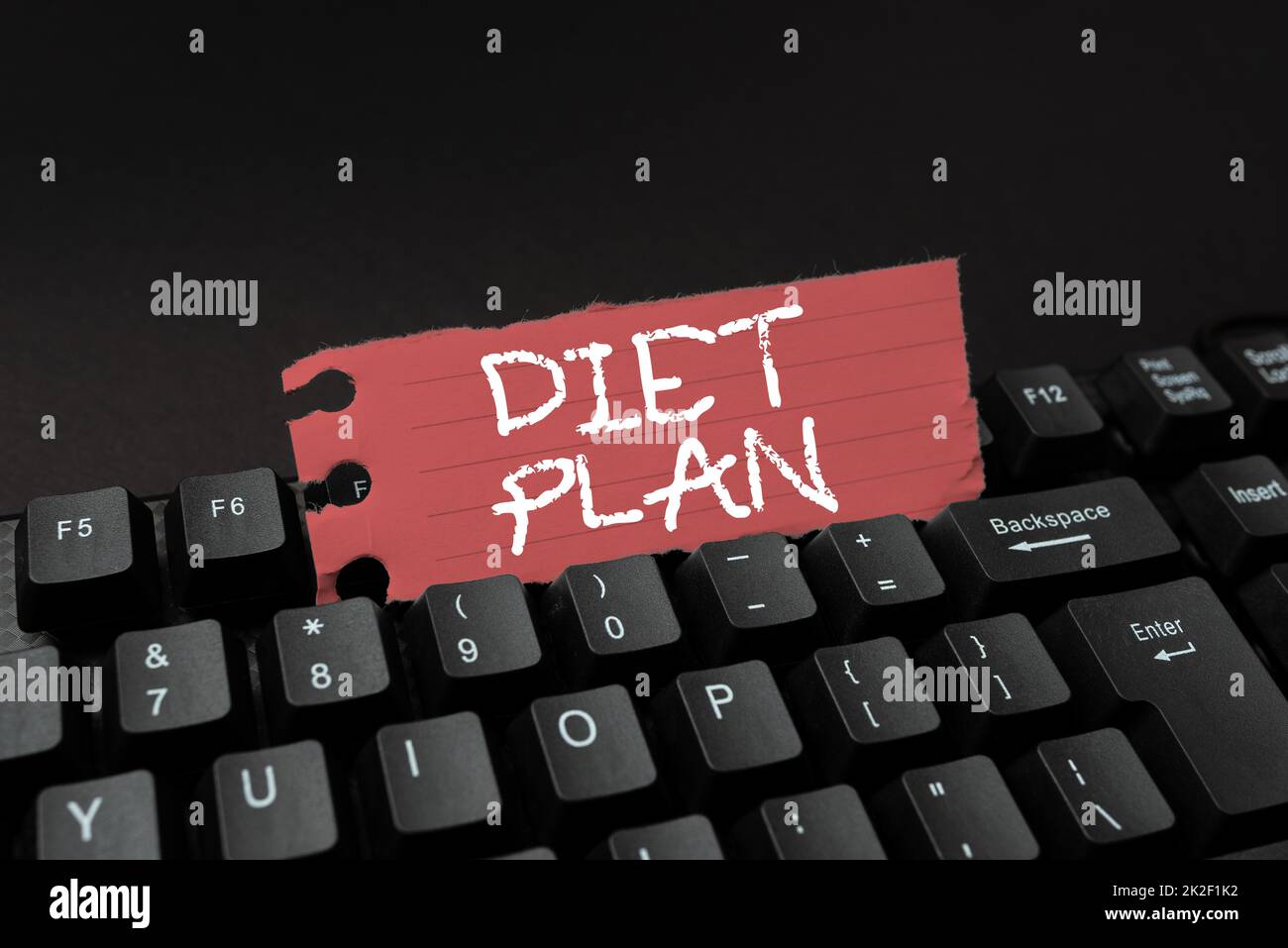 Sign displaying Diet Plan. Business concept amount of food are planned ...