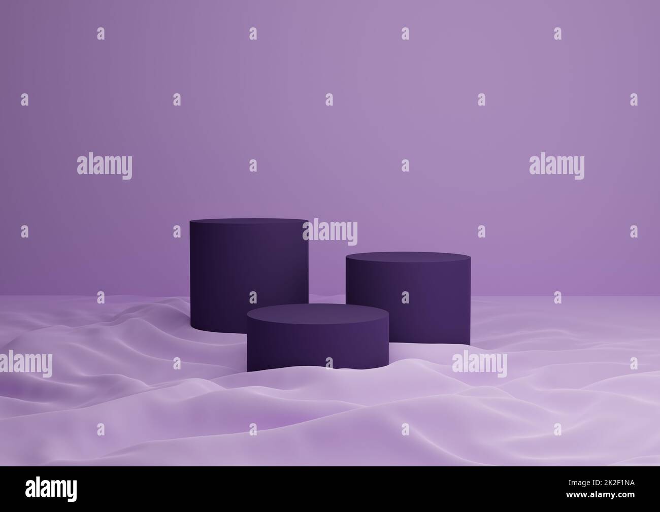 Purple Composition of Three Podiums or Stands for Product Display ...