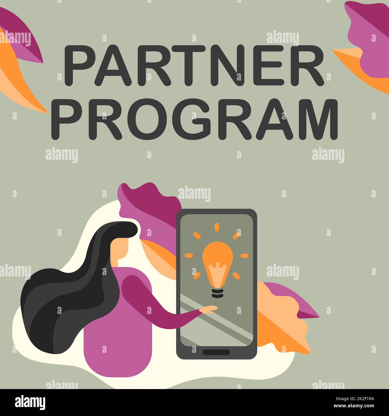 Writing displaying text Partner Program. Internet Concept business ...