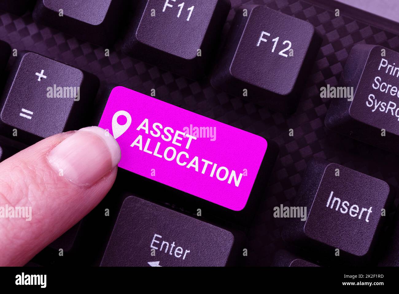 Text showing inspiration Asset Allocation. Conceptual photo proportion ...