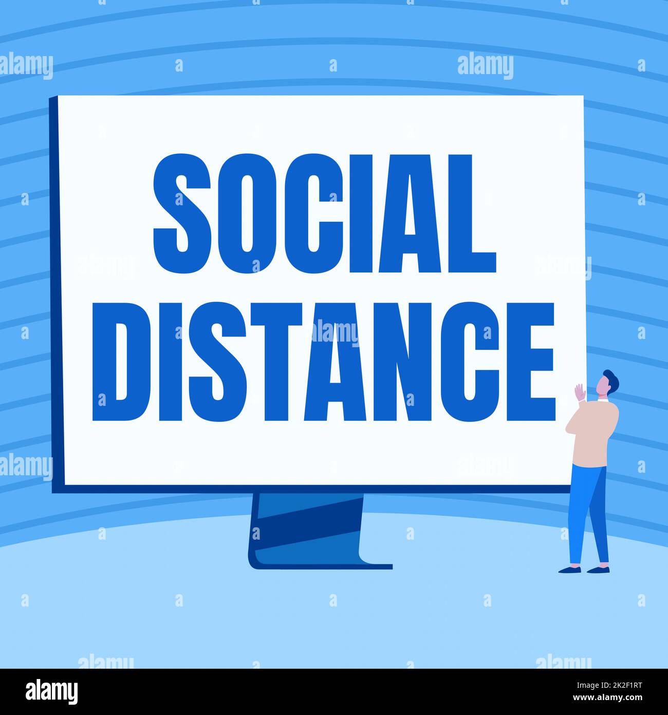 Inspiration showing sign Social Distance. Concept meaning degree of ...