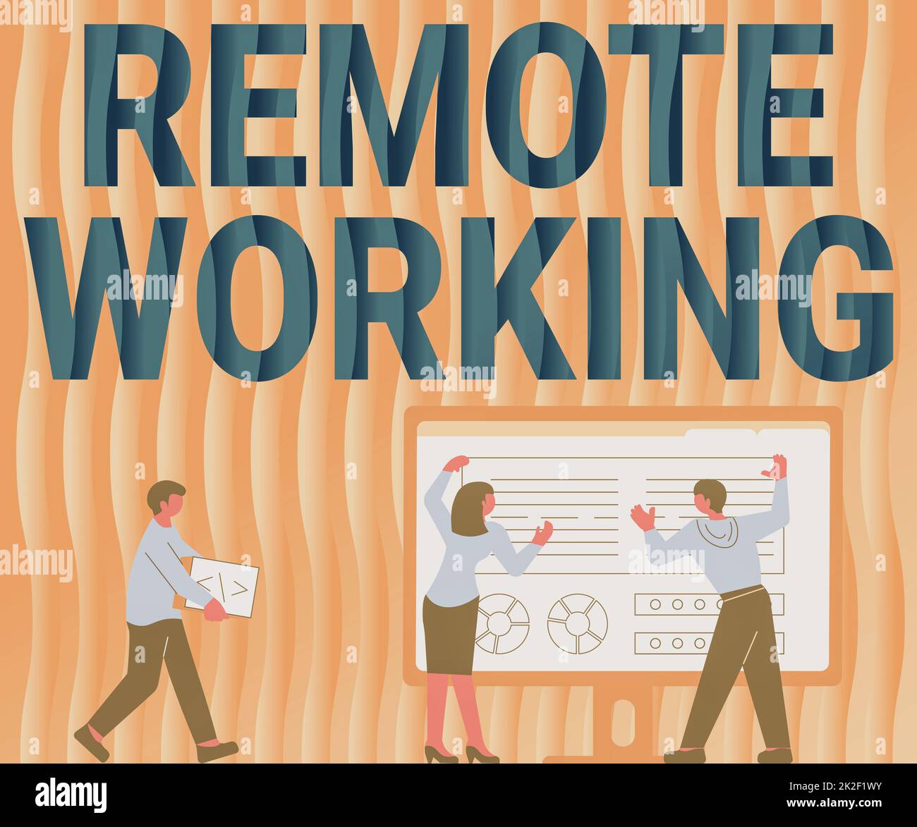 Writing displaying text Remote Working. Internet Concept situation in ...